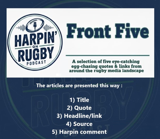 80+ column : July 1 – HARPIN' ON RUGBY